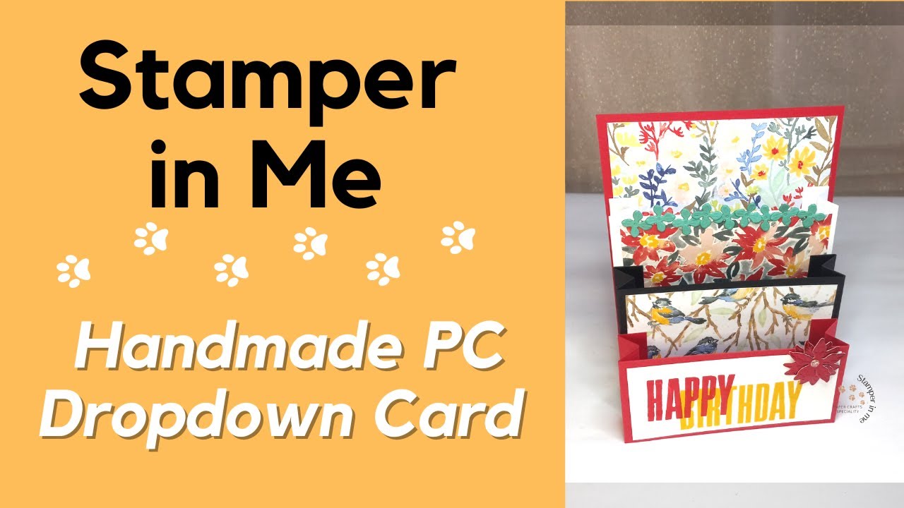 Handmade PC Drop Down Card - YouTube