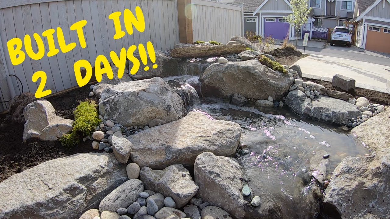 How to Build a Backyard Waterfall in 2 Days - YouTube