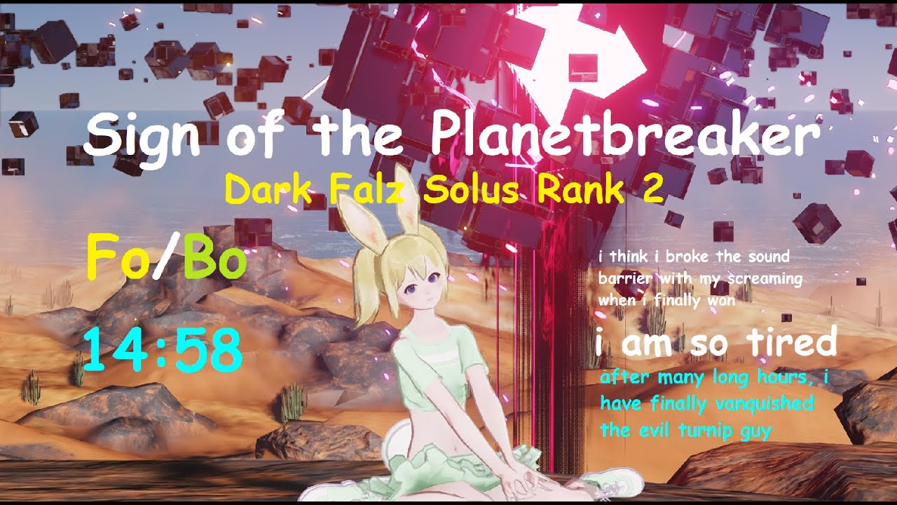 [PSO2:NGS] Sign of the Planetbreaker - Dark Falz Solus Rank 2 Solo Fo ...