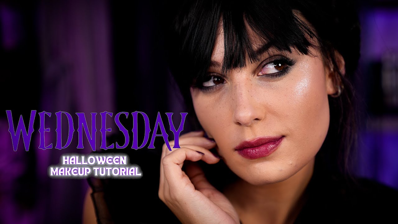 Wednesday Addams Halloween Makeup | Jenna Ortega Netflix | Victoria Lyn ...