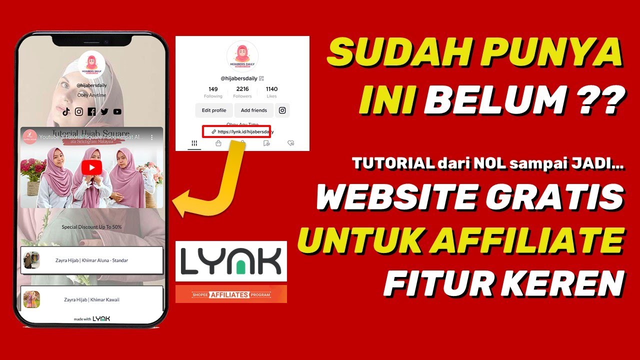 Bikin Website Gratis Untuk Share Link Affiliate Dengan Fitur Keren | Tutorial Lynk id - YouTube