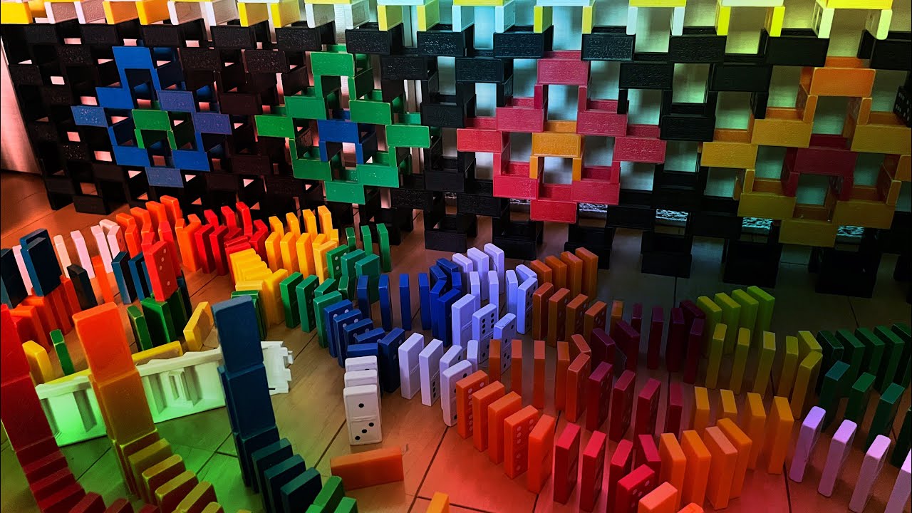 Colorful Domino Setup Pt.3 - YouTube