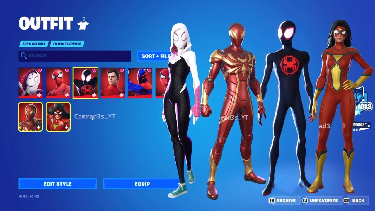 [Updated] Fortnite All Spider-man Skins (2022 - 2024) + Other Spider ...