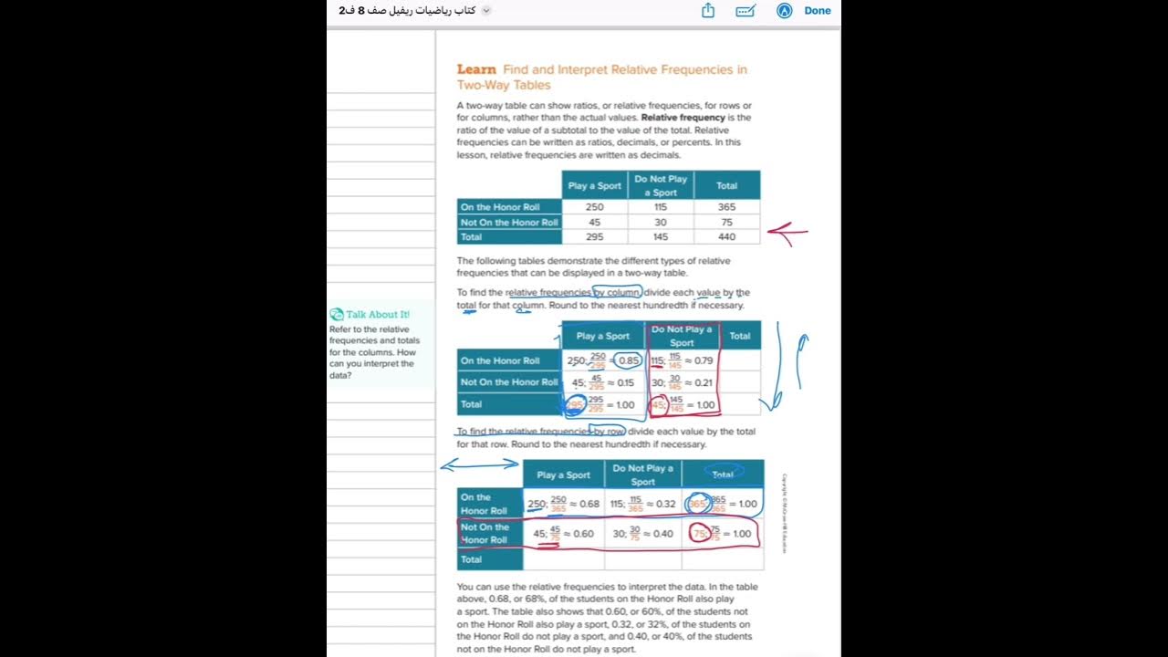 Lesson 11.4 Two-Way Tables (Part 1) - YouTube