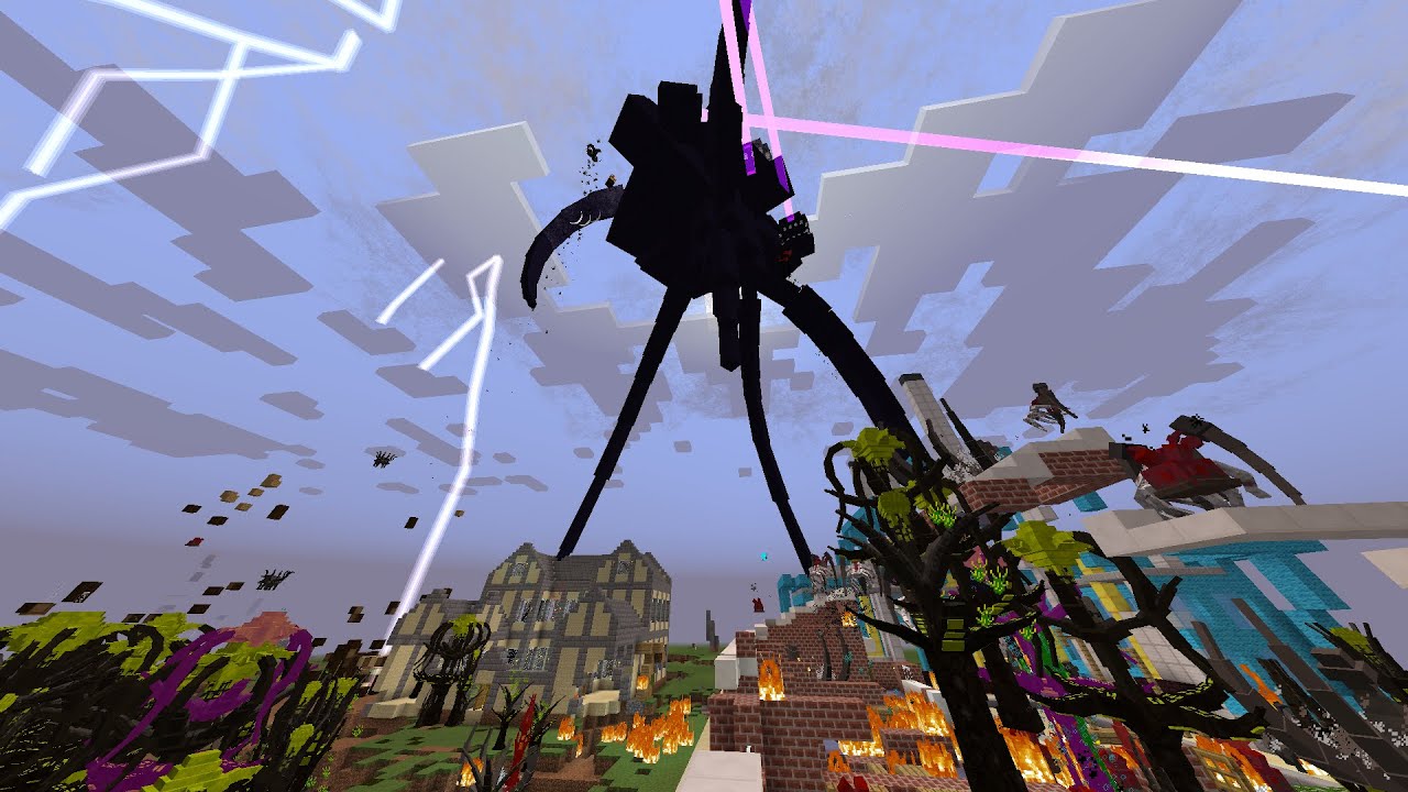 Minecraft Wither Storm Vs The Parasites - YouTube