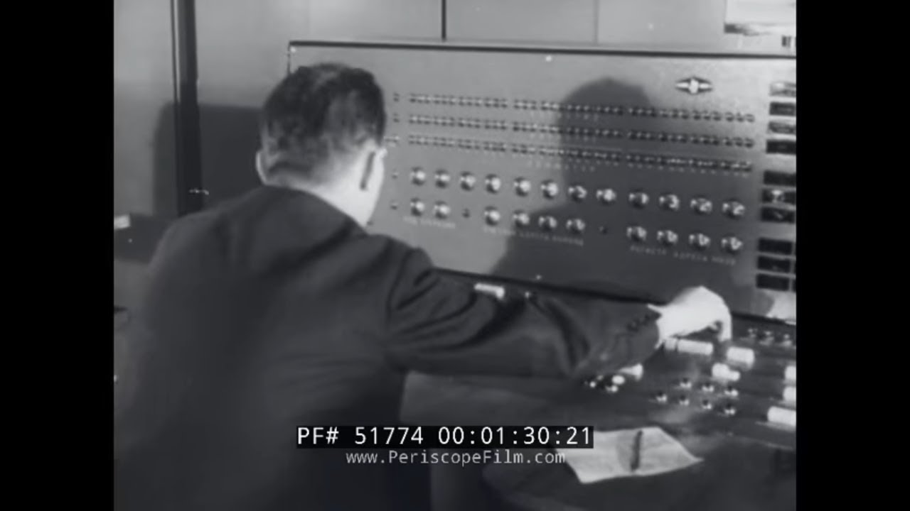 EARLY RUSSIAN MAINFRAME COMPUTER DEMONSTRATION PUNCHCARD ERA FILM 51774 ...