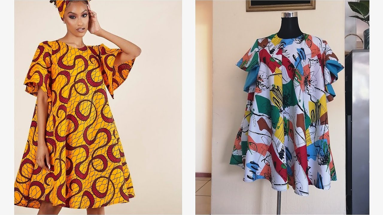 How to Sew a Full Circle/Flared Dress with full Circle/Bell Sleeves ...