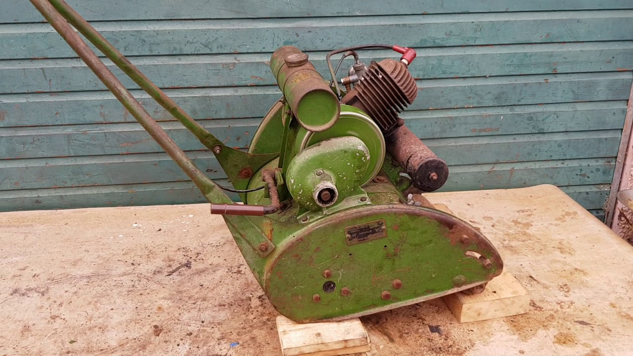 Ransomes Mk6 Minor Villiers Midget powered lawn mower - YouTube