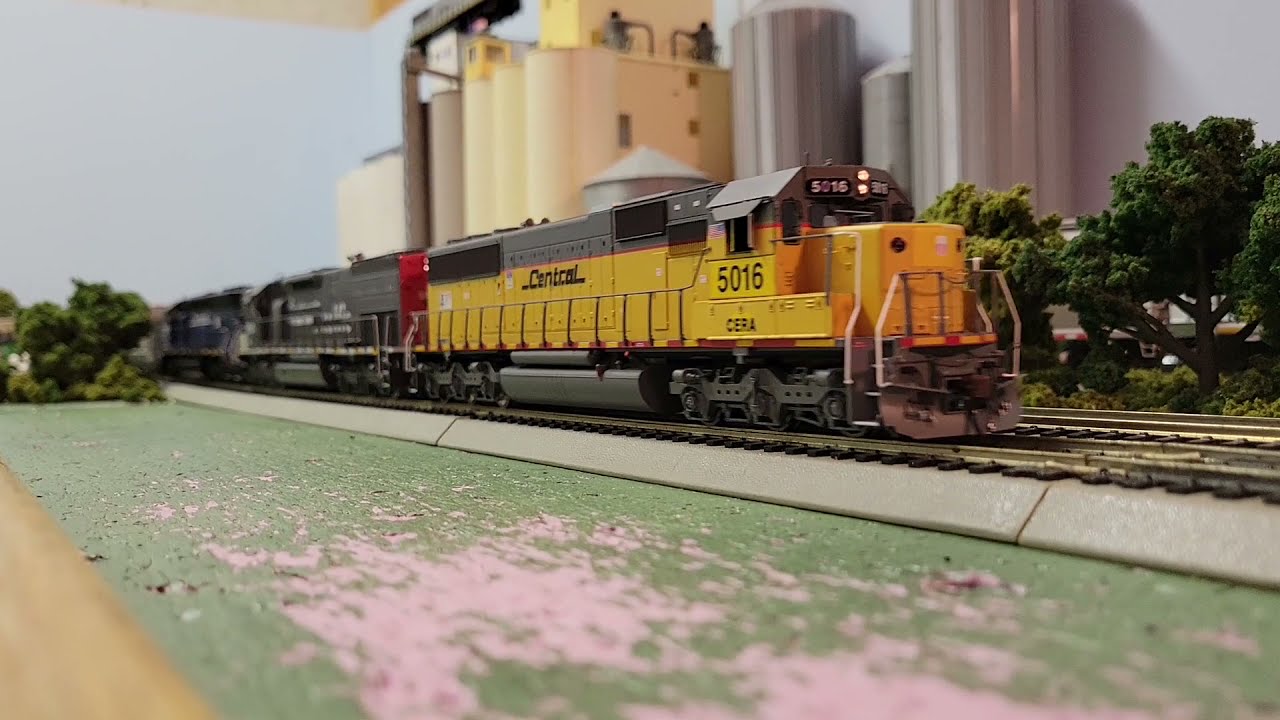 CERA SD50M leads two SD45's - YouTube