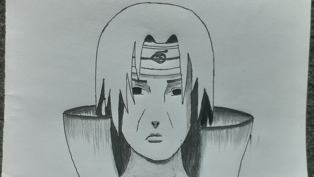 Easy anime drawing | how to draw Itachi Uchiha step by step || Easy ...