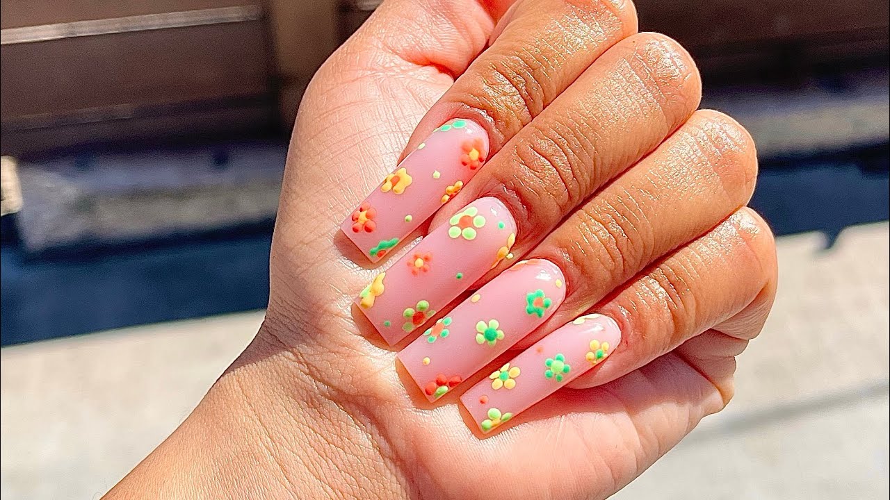 Spring nail set using MADAM GLAM gel polish||BEGINNER FRIENDLY NAIL ...