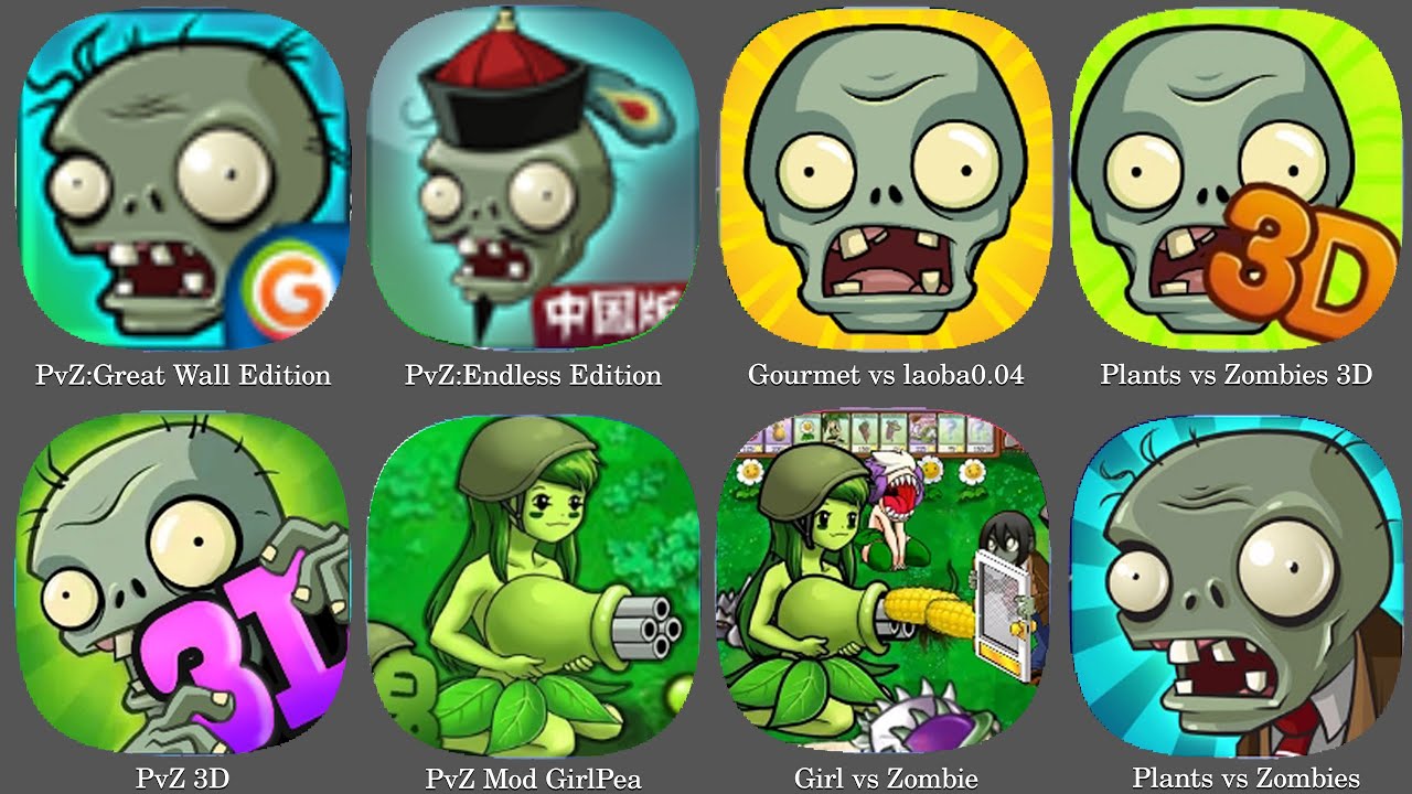 Plants vs Zombies 3D,PvZ: Endless Edition,PvZ:Great Wall Edition ...