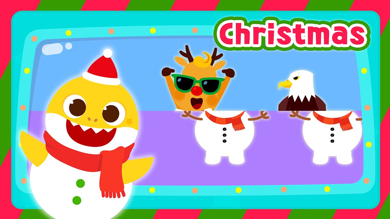 🦈 Baby Shark and Christmas Puzzle Game ⛄️｜Christmas for kids｜Snowman ...