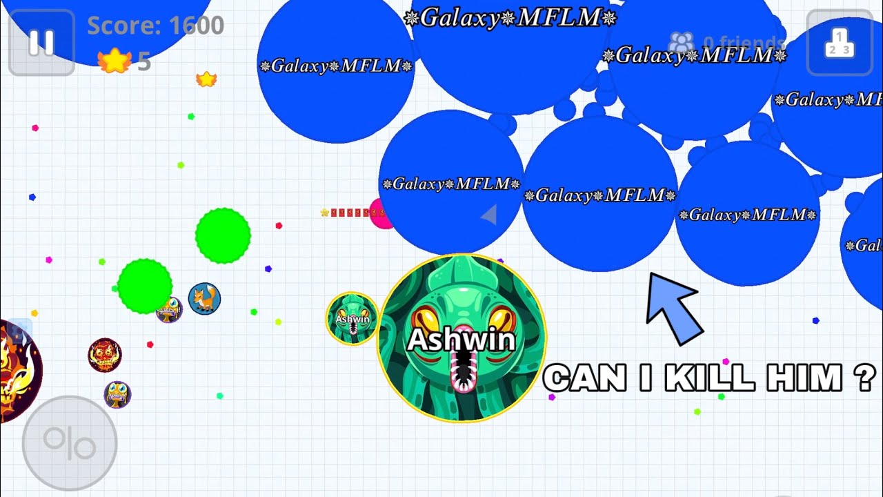 ASHWIN VS HACKER ! (Agar.io Mobile Gameplay) - YouTube