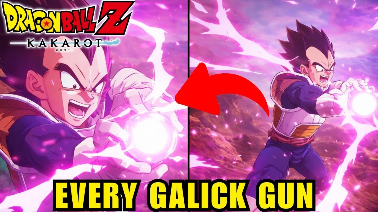 Every GALICK GUN Attack In Dragon Ball Z Kakarot - YouTube