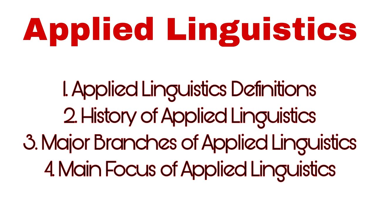 Applied Linguistics| Applied Linguistics in Urdu/Hindi| Applied ...