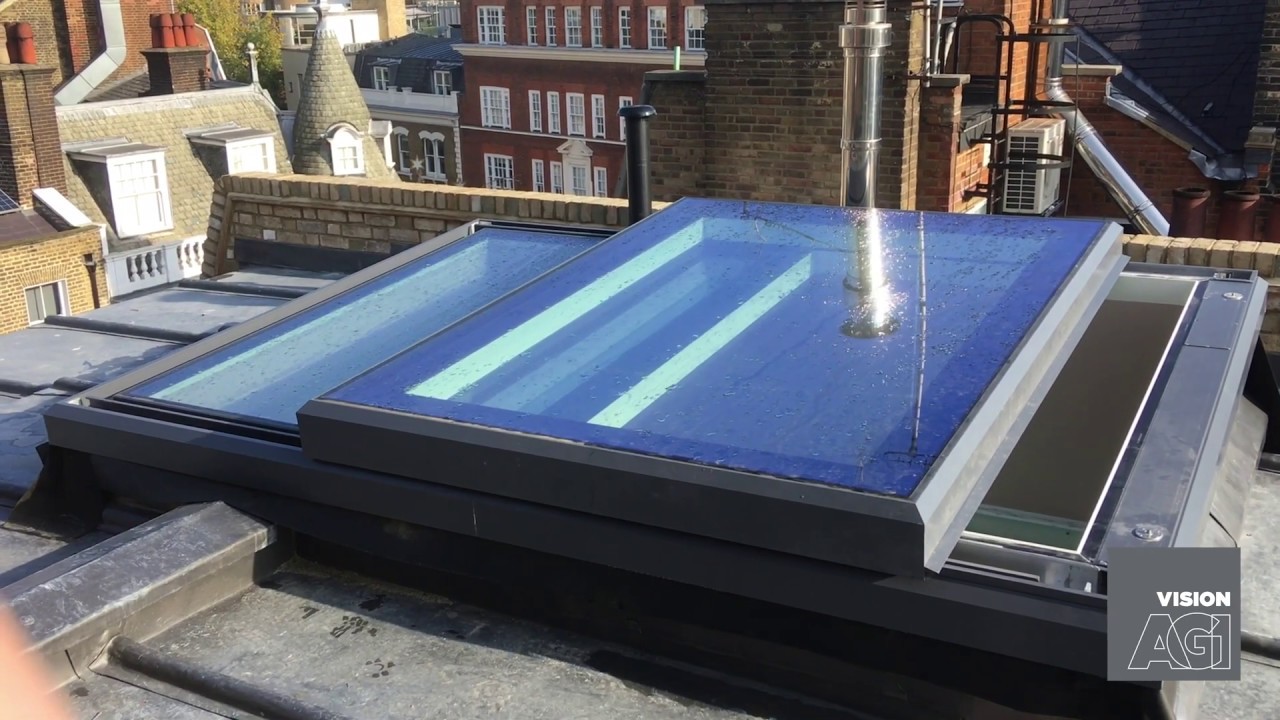 Vision AGI Sliding Rooflight - Slide Over Fixed on location - YouTube