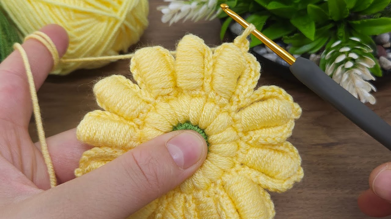 wonderful!!! very easy crochet flower motif making - YouTube