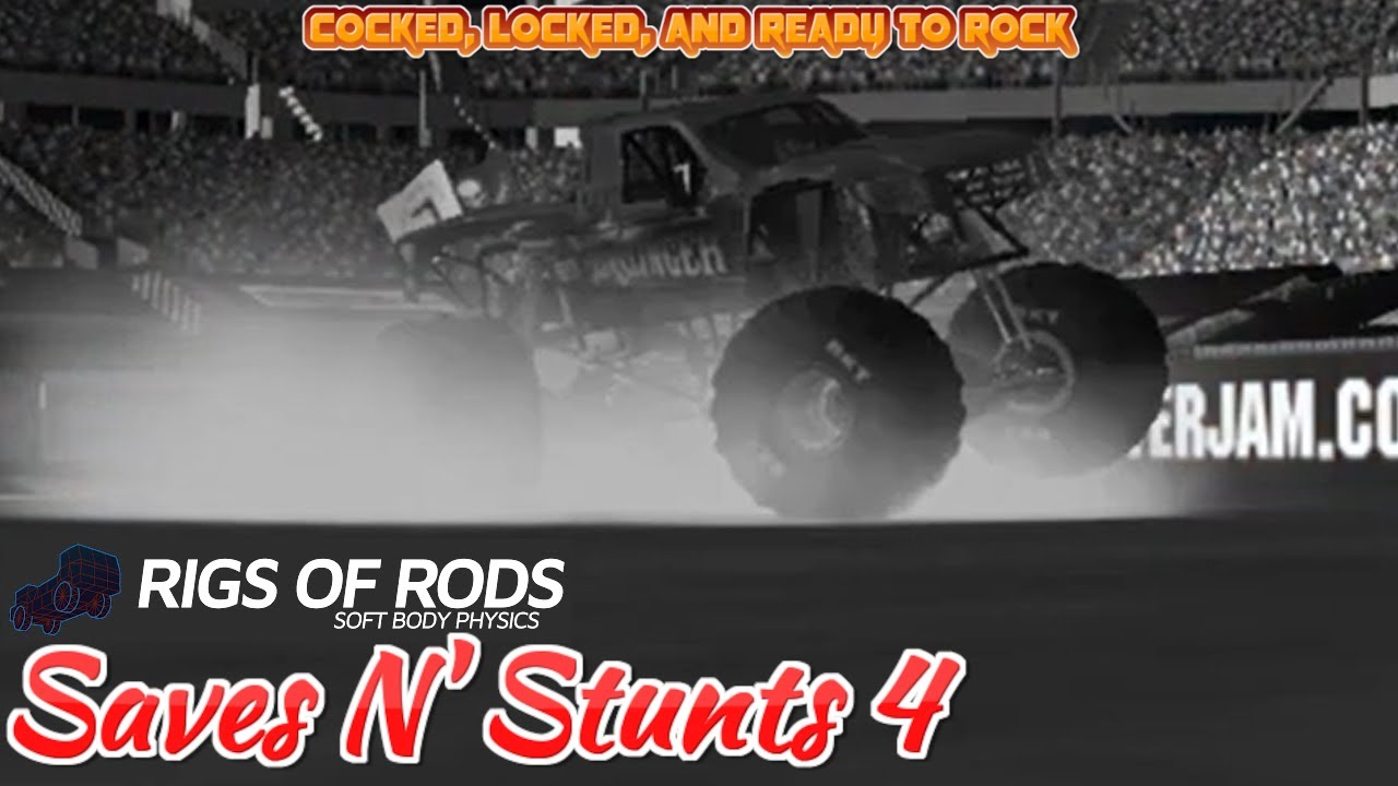 RoR Saves N' Stunts 4! | Rigs of Rods Monster Jam Crashes & Saves ...