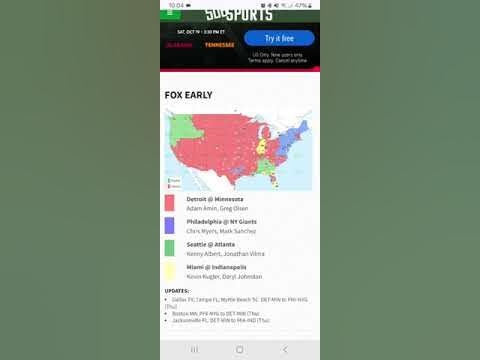 NFL Week 7 2024 TV Coverage Map Update Fox Early - YouTube