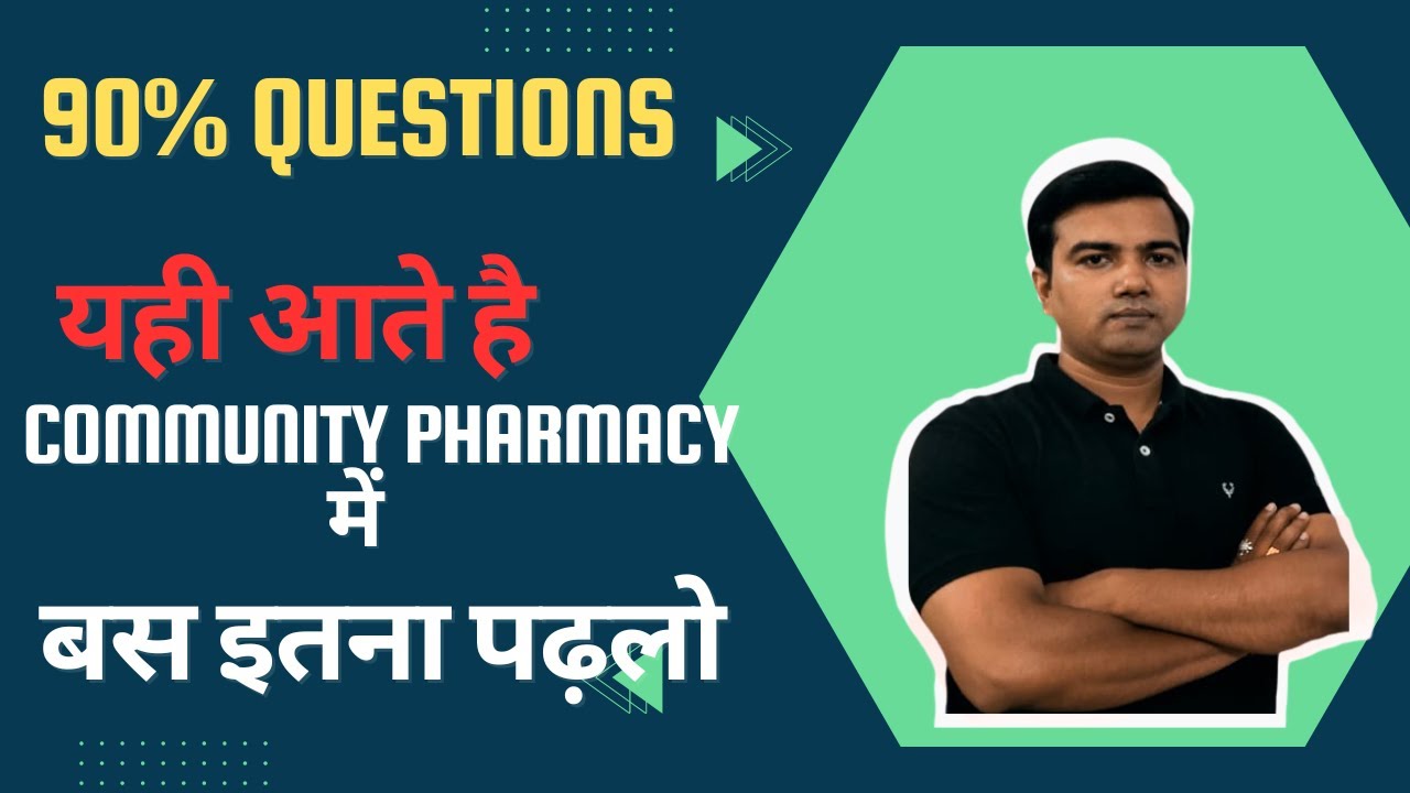 20 Important Question Community Pharmacy and management - YouTube