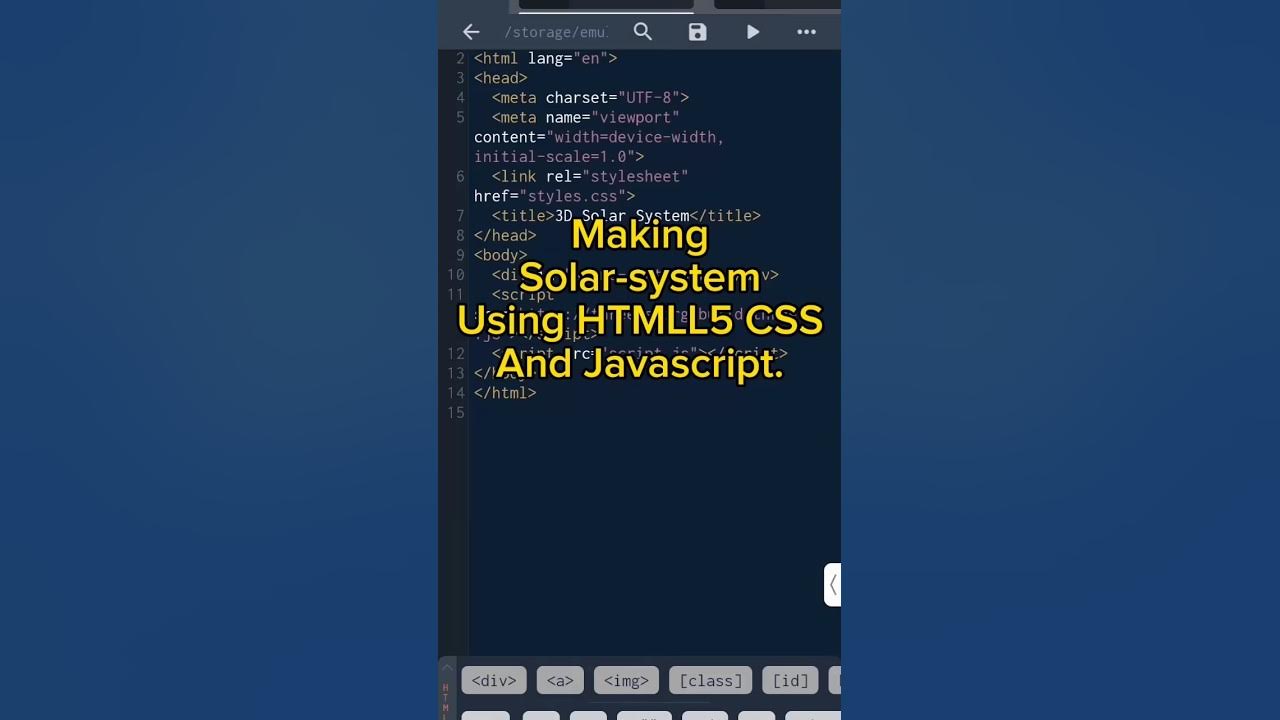 Making Solar System Using Html And Css And Javascript Python Tech Programming Coding