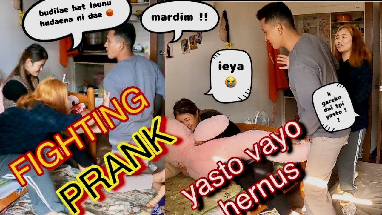 FIGHTING PRANK IN FRONT OF SISTER😱 - YouTube