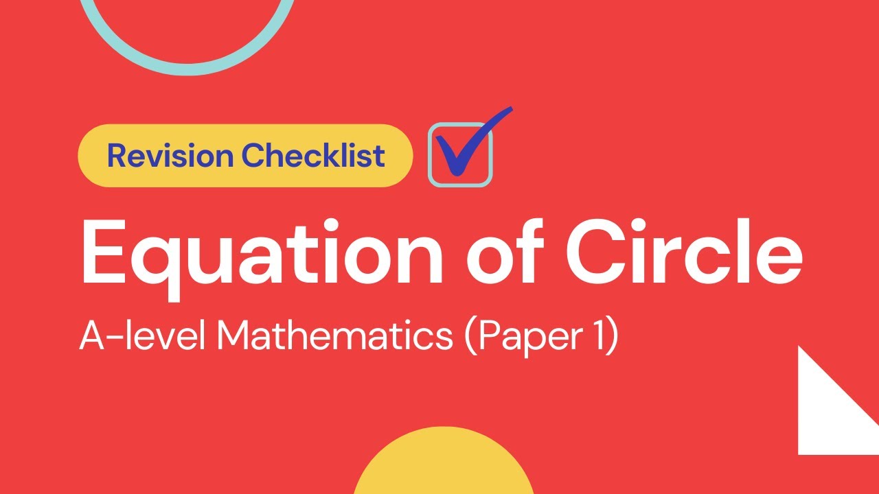 P1 Equation of Circle (Coordinate Geometry) | Quick Revision of all Key ...