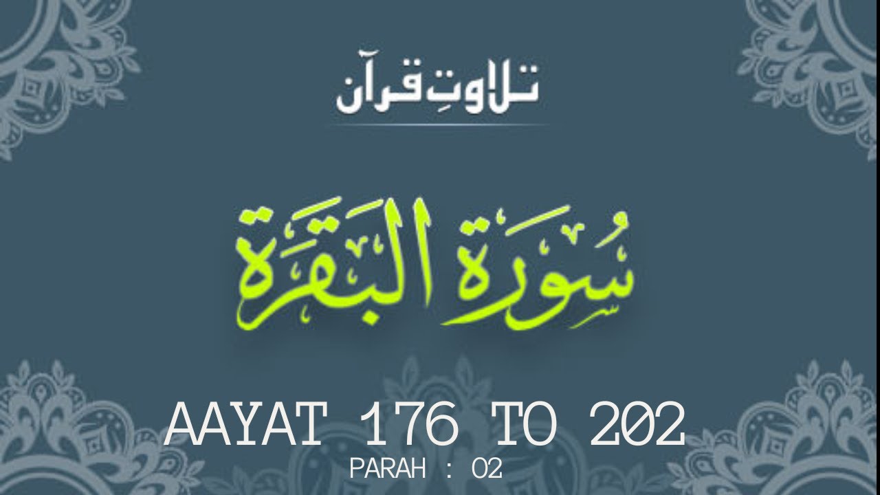 Surah Baqarah with Urdu Translation | Ayat 176 To 202 | Surah 2 | Parah ...