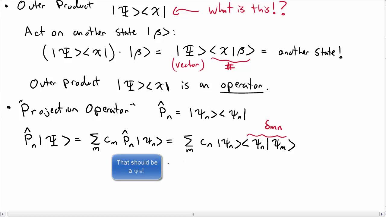 More Dirac Notation in QM - YouTube