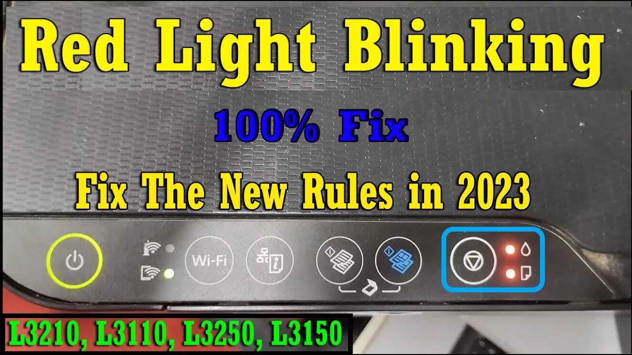 (Fix) Epson L3210 Red Light Blinking // L3210, L3110, L3250, L3150 ...