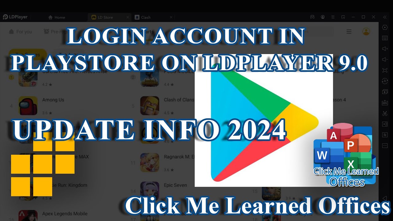 #22-Login Account in Play Store on LD Player 9.0 Update Info 2024 ...