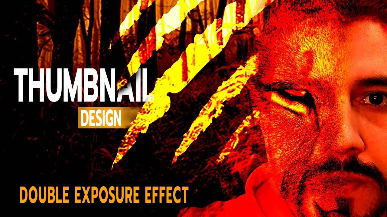 Create Stunning Thumbnail Design | Double Exposure Effect in Photoshop ...