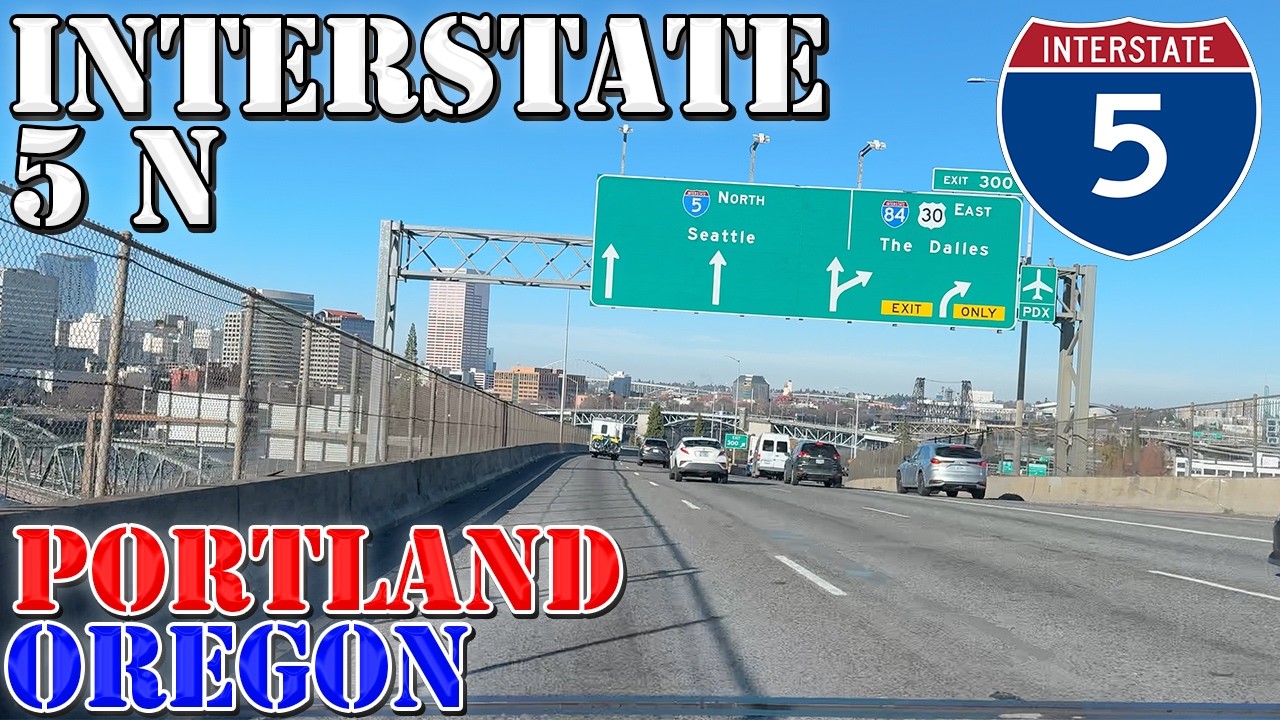 I-5 North - Portland - Oregon - 4K Highway Drive - YouTube
