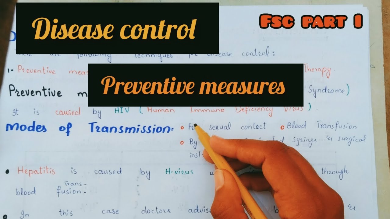 Disease Control | Preventive Measures | Fsc part I| biology #youtube ...