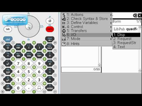 Programming on the TI Nspire, Pt. 1 - YouTube
