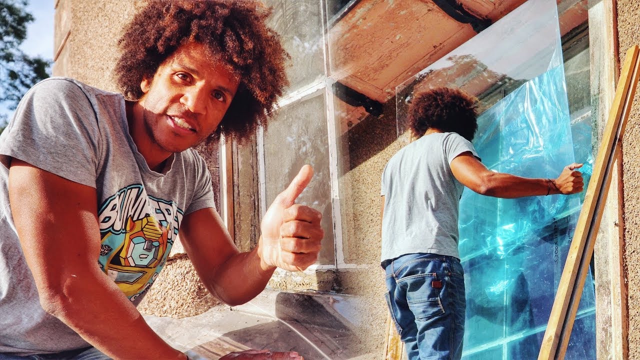 Vlog2: Installing DIY Temporary Double Glazing to protect old windows ...