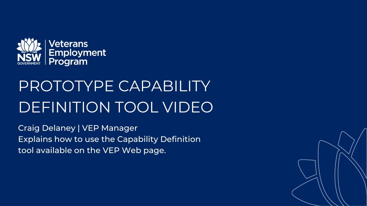 Understanding the Capability Definition Tool. - YouTube