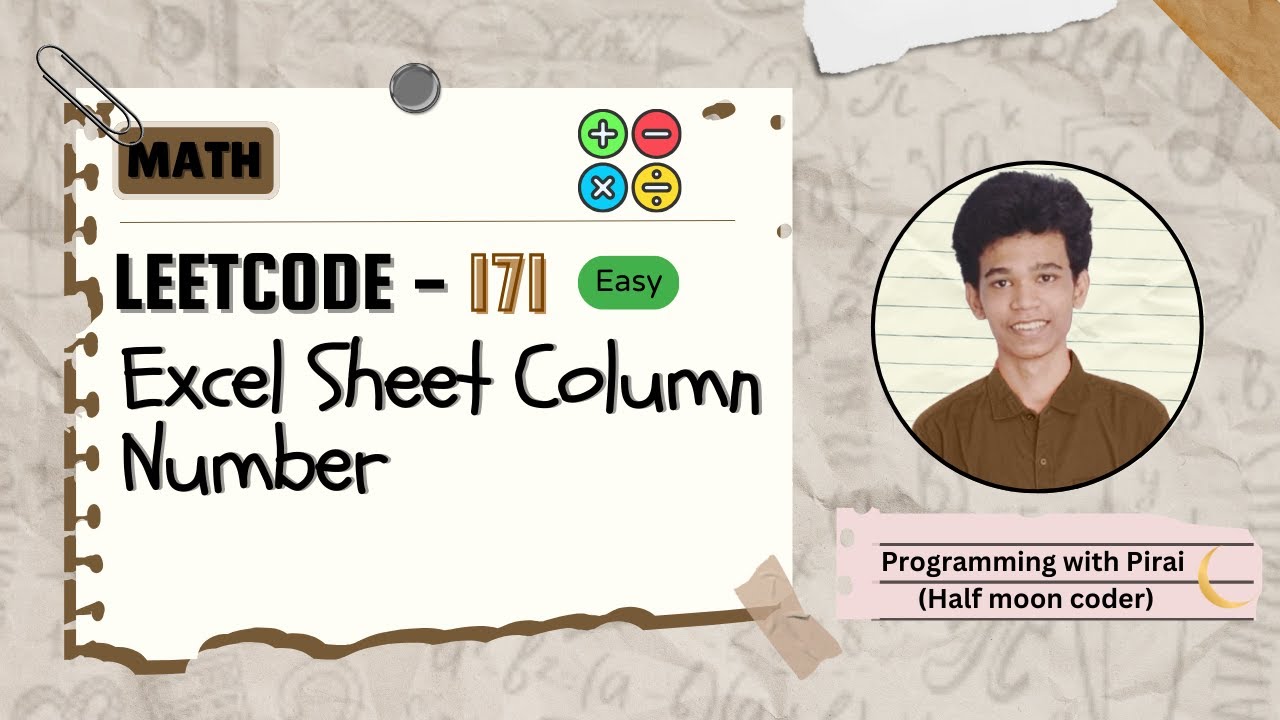 Excel Sheet Column Number Leetcode 171 Approach Code With 