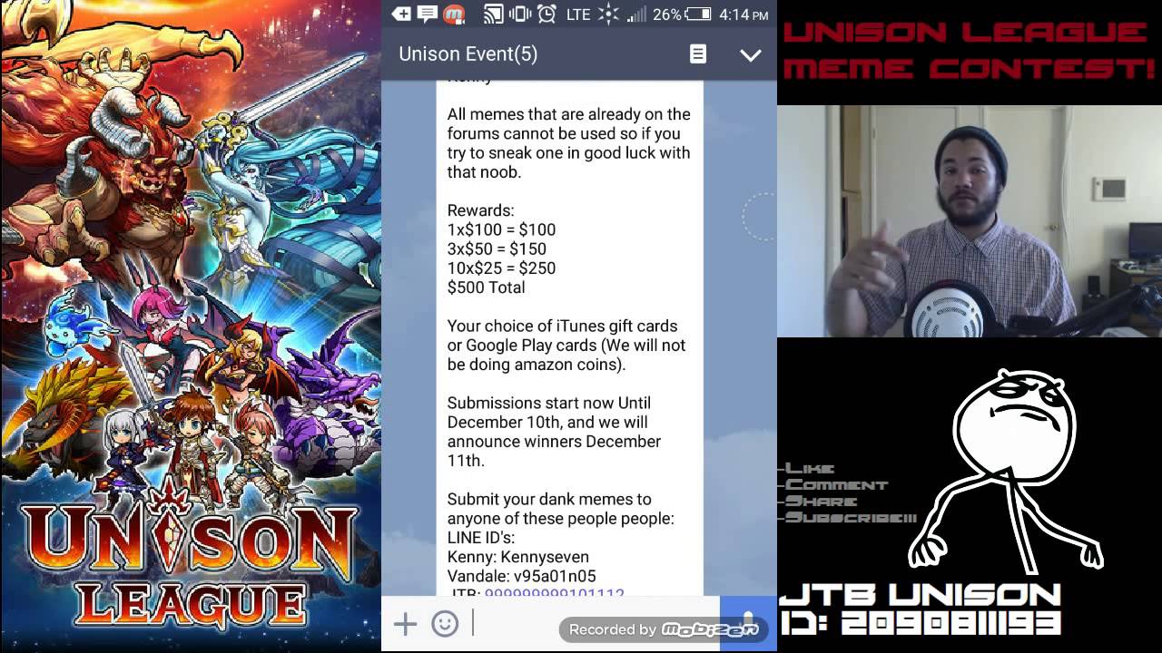 [Unison League] MEME CONTEST ($100 first place prize)!!! - YouTube