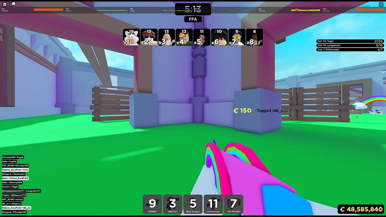 Roblox - Big Paintball - 102 tags on Castle map (April 3, 2023) - YouTube