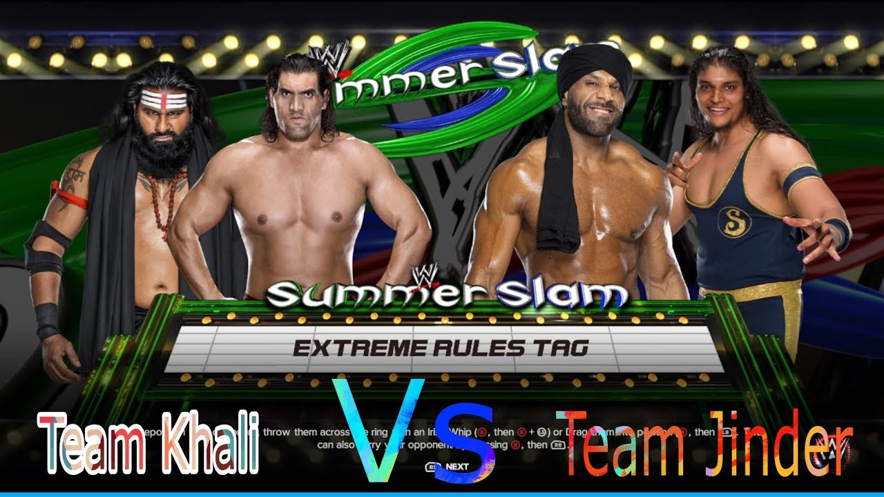 WWE KHALI & VEER MAHAN VS SHANKEY & JINDER MAHAL TAG TEAM MATCH WWE ...