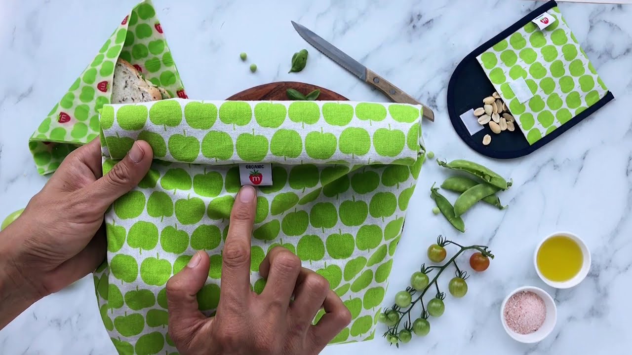 nil Organic large roll down lunch bag - YouTube