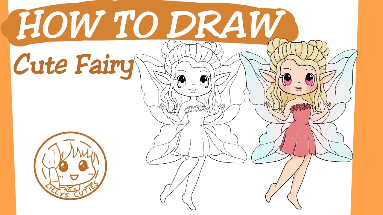 How to Draw! Cute Fairy | Drawing a cute little fairy with ruby eyes ...
