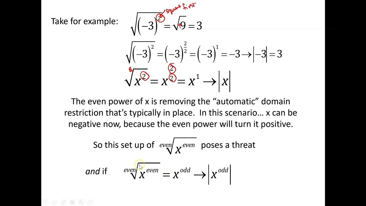 Algebra 2 - 4.5 notes Part 2: When to use absolute value when ...