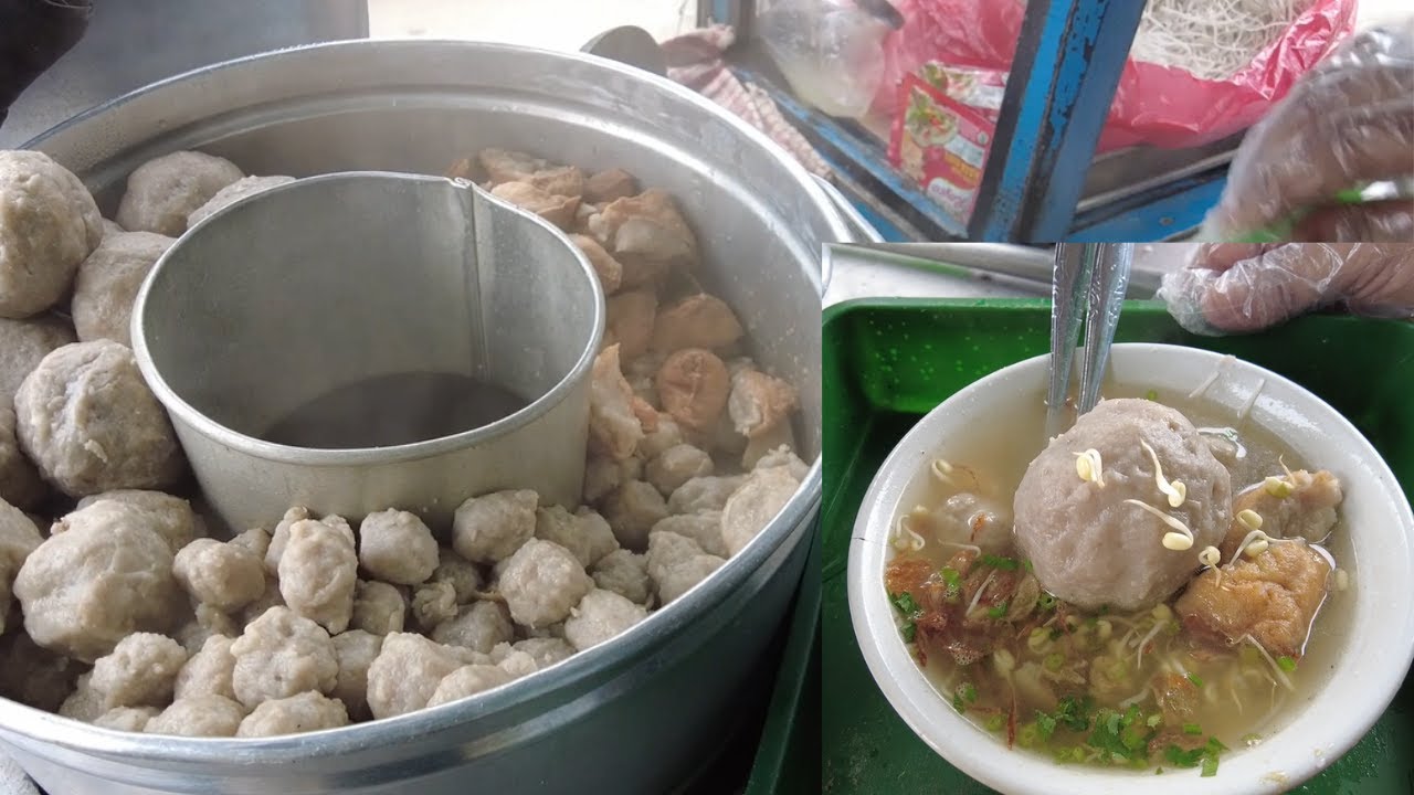 Bakso Indonesian Street Food Baso Meatball Soup - YouTube