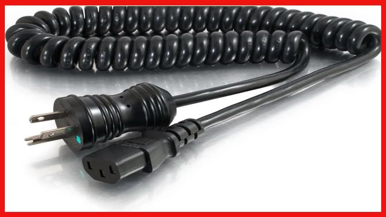 C2G Power Cord, Hospital Grade Coil, Ideal for Medical Carts and Mobile ...