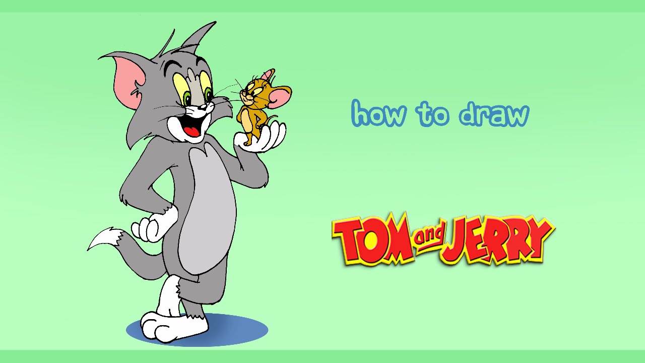 How To Draw a Tom and jerry ! Easy Cartoon Tom and jerry tutorial - For ...