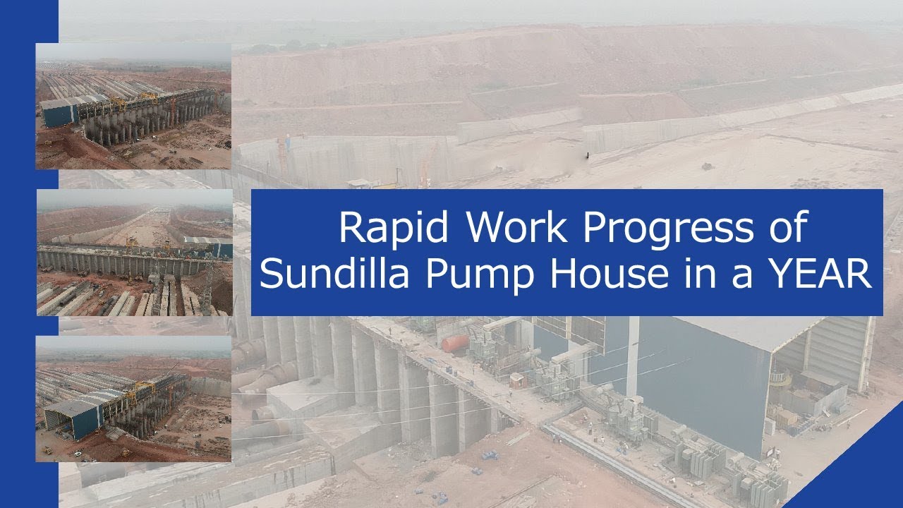 Kaleshwaram Project 2019 | Rapid Work Progress of Sundilla Pump House ...