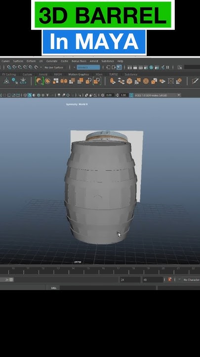 3D Modeling a Barrel in Maya short | #props #lowpoly3d #easy #nonlinear_flare # ...